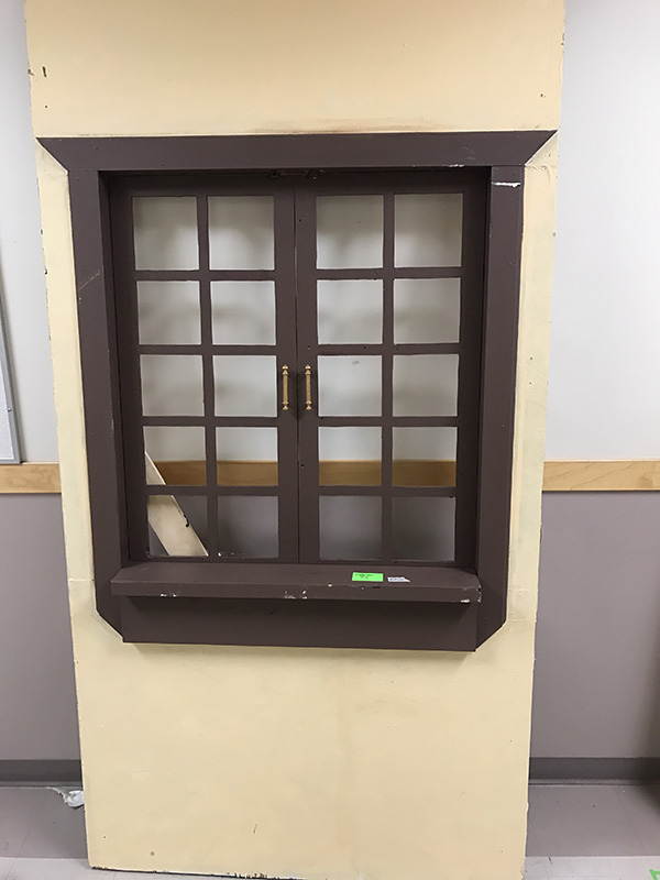 4' x 8' Window Flat, double windows - Props Inventory